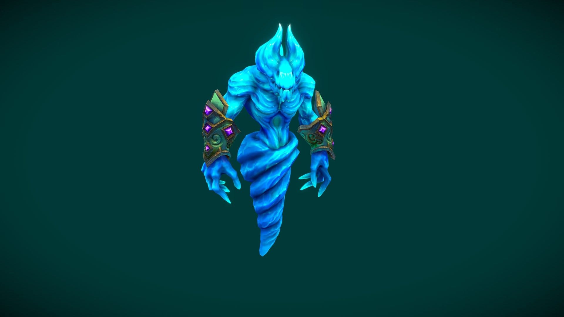 Download Stylized Fantasy Water Elemental 3D Model | deep3dsea