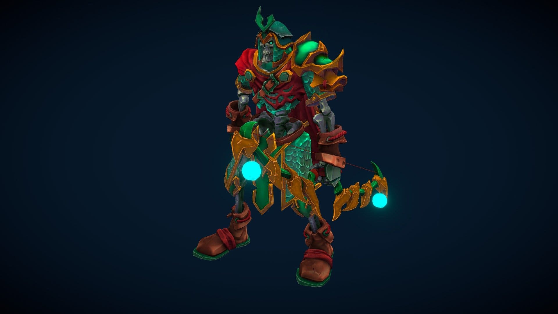 Download Stylized Skeleton Archer 3D Model | deep3dsea