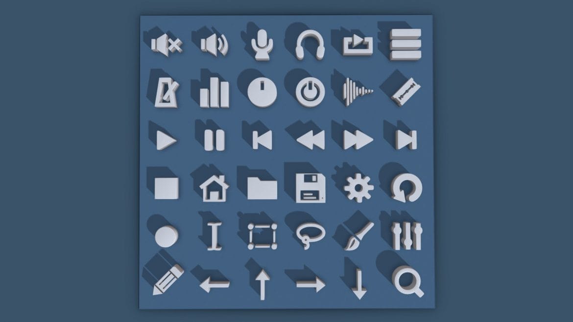 Audio UI Icons - deep3dsea