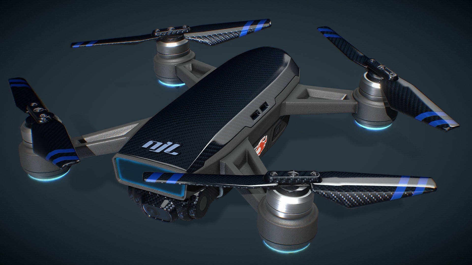 Carbon Fiber Drone - Unmanned Aerial Vehicle - deep3dsea