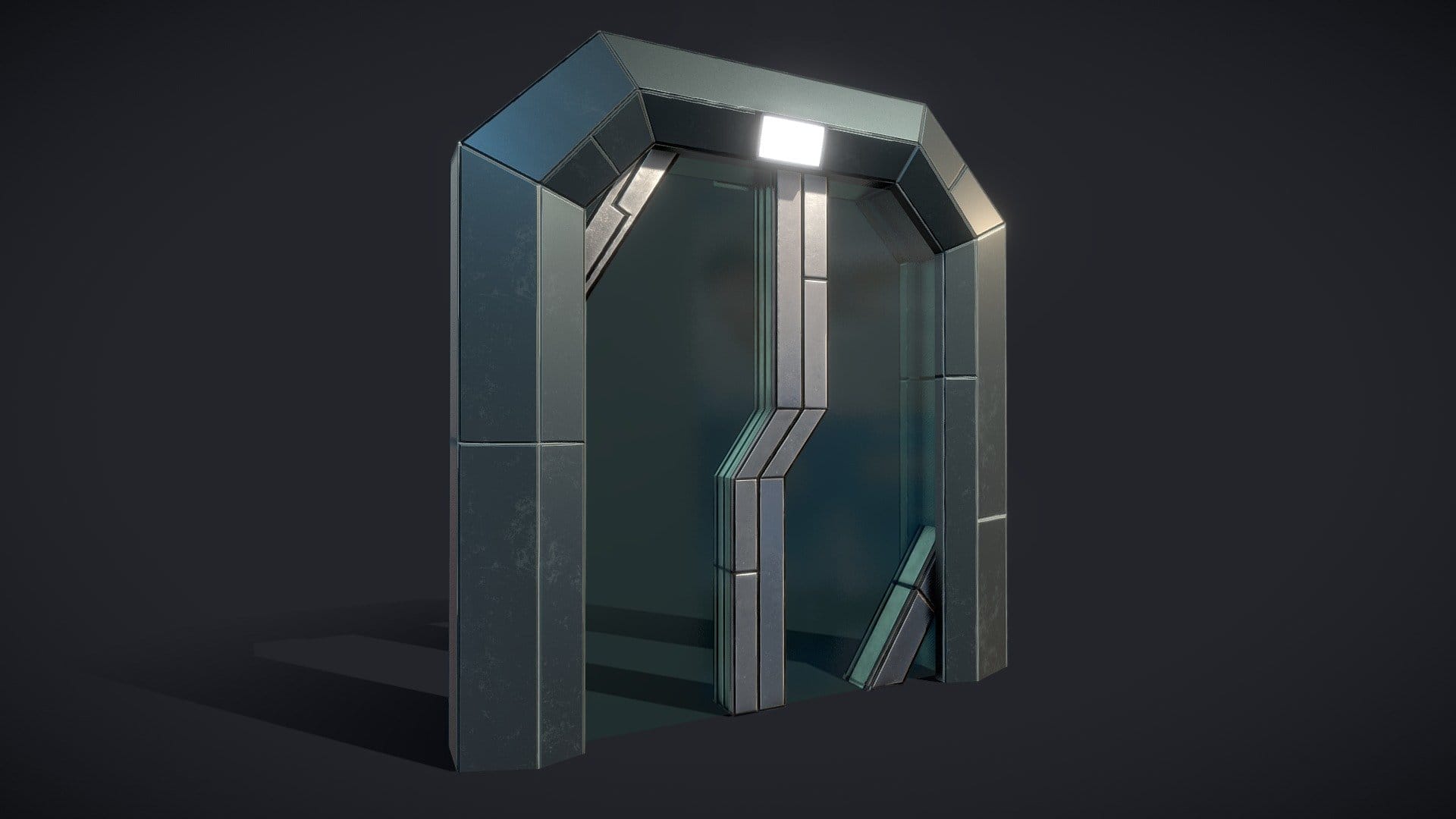Cyberpunk - Lab Glass Sliding Door (Study files) - deep3dsea
