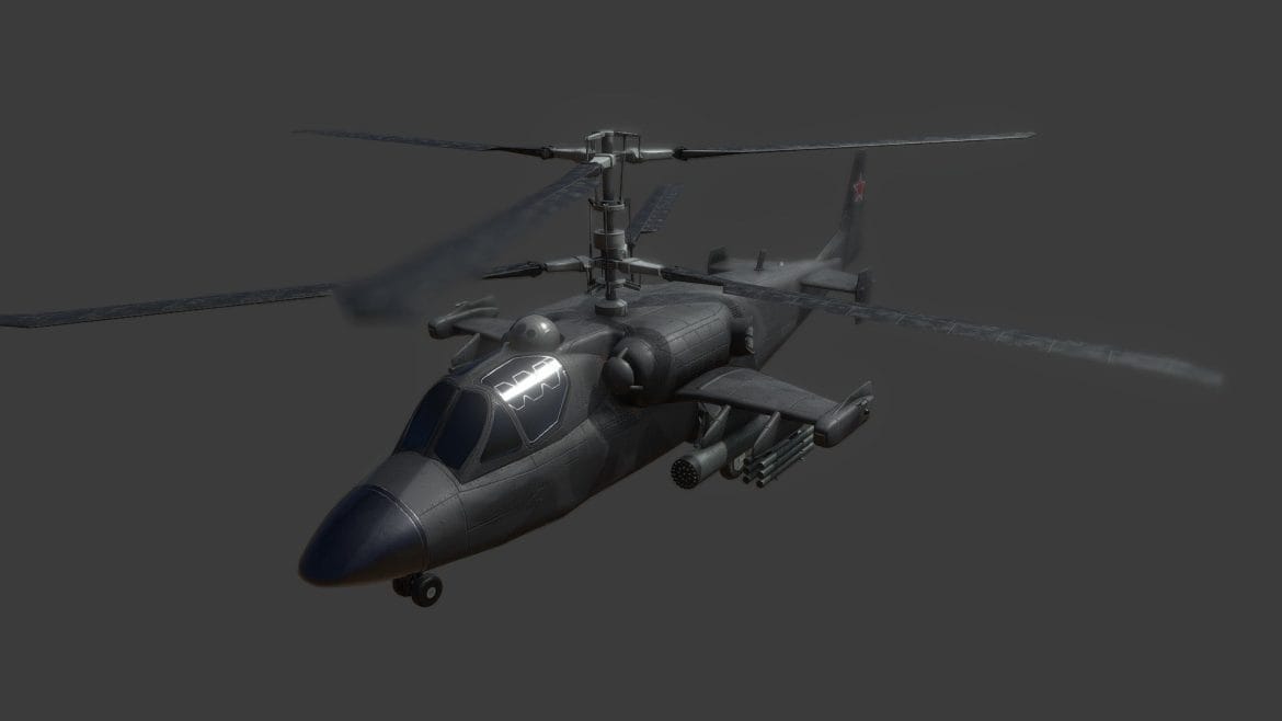 3D model Helicopter KA 52 Black Shark Low-poly - deep3dsea