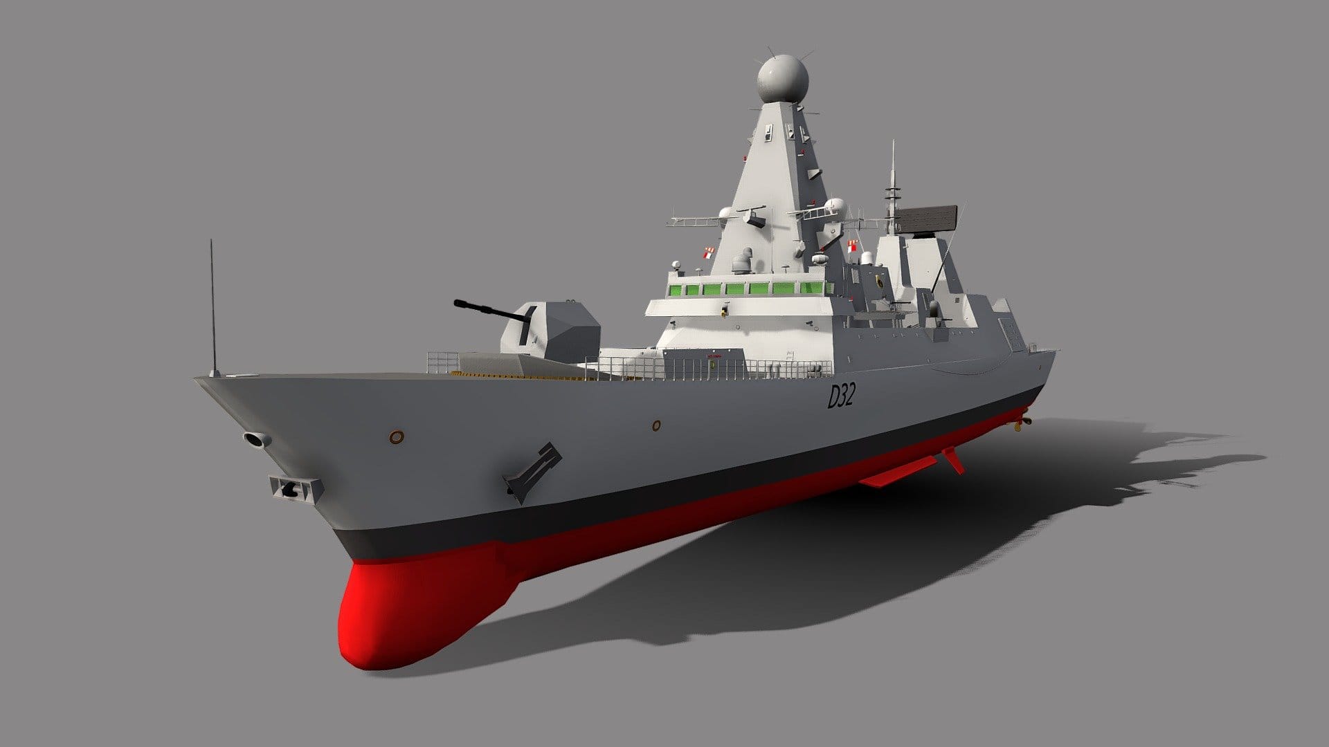HMS Daring - Royal Navy Type 45 Destroyer - deep3dsea