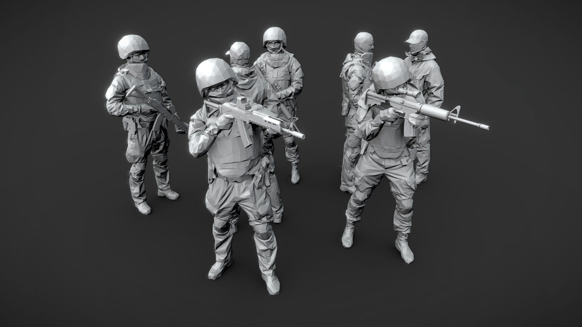 Lowpoly Special Forces - deep3dsea