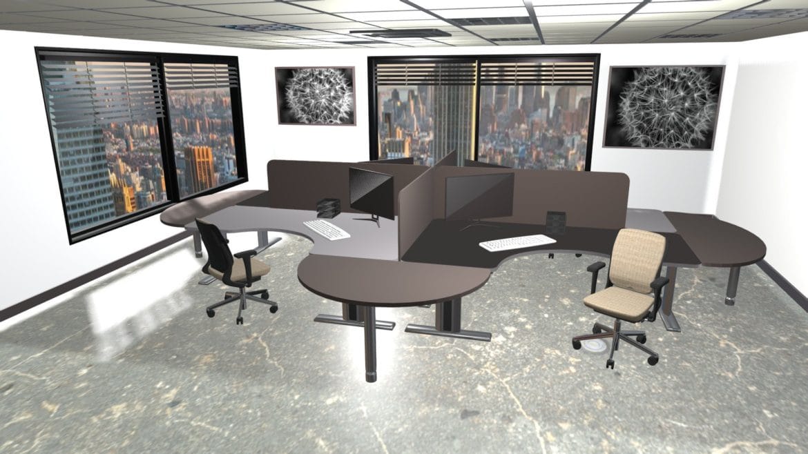 Download Office Setting 3D Model | Deep3DSea