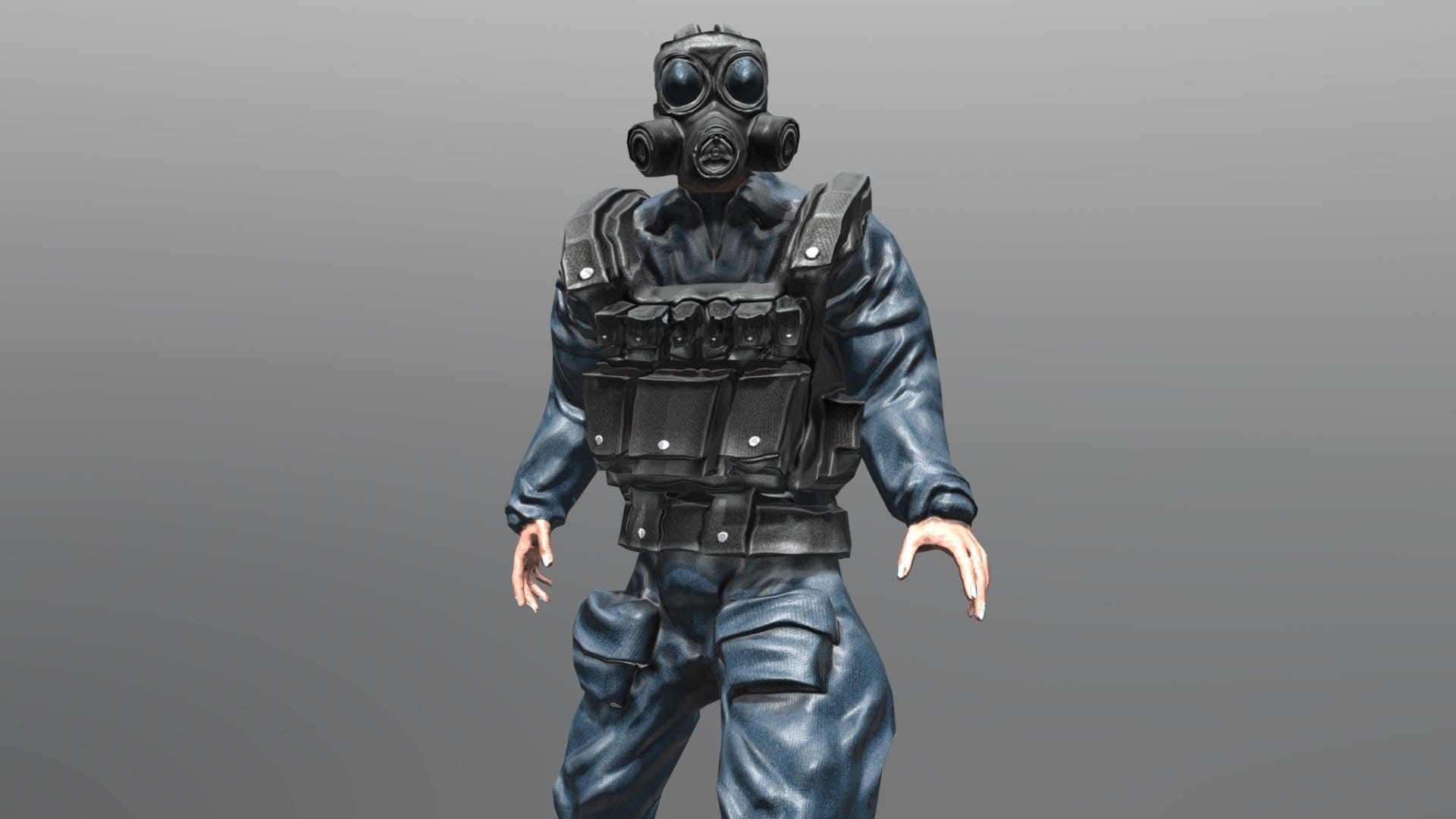 Download Soldier Gas Animation 3D Model | Deep3DSea