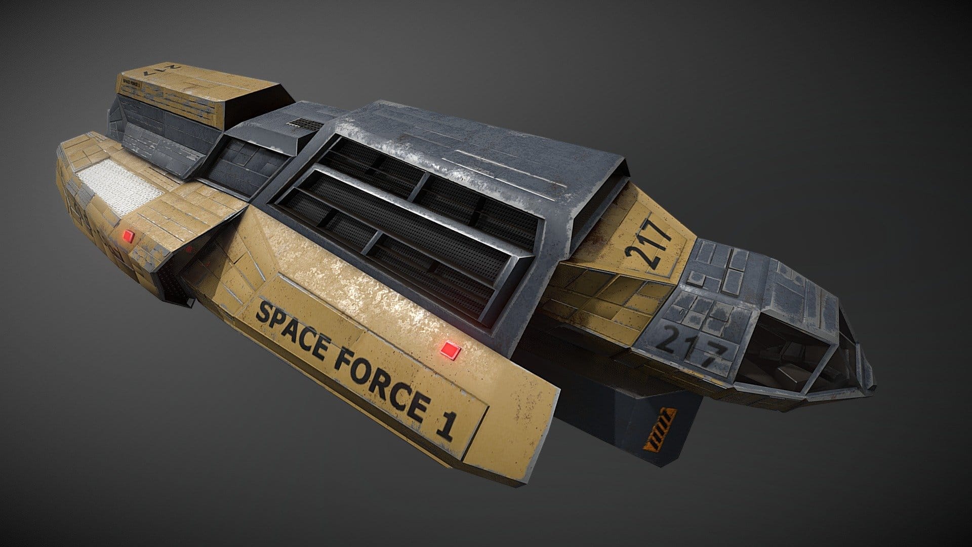 Space Force One Transport Spaceship - deep3dsea