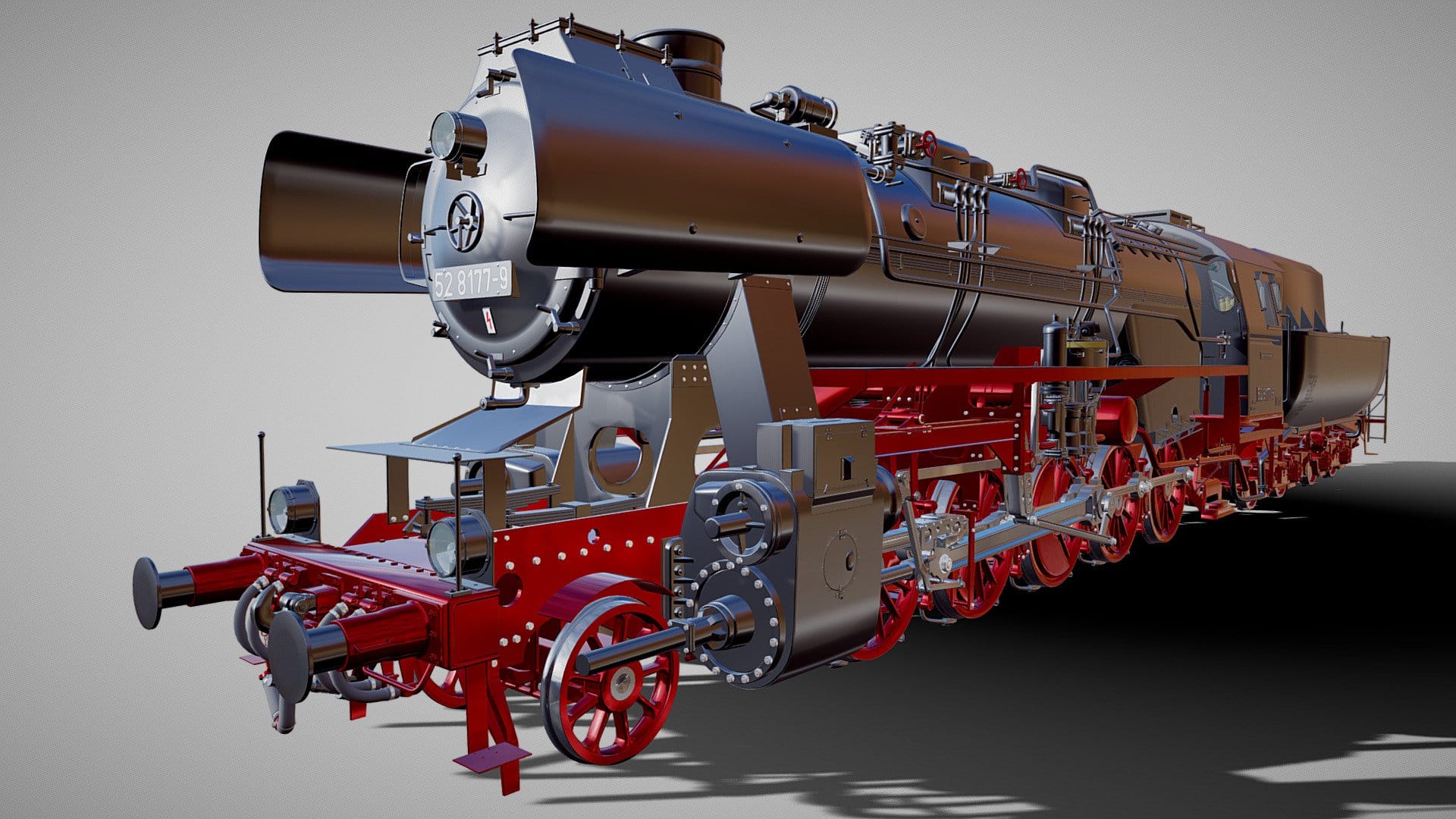 BR-52 Locomotive steam train - deep3dsea