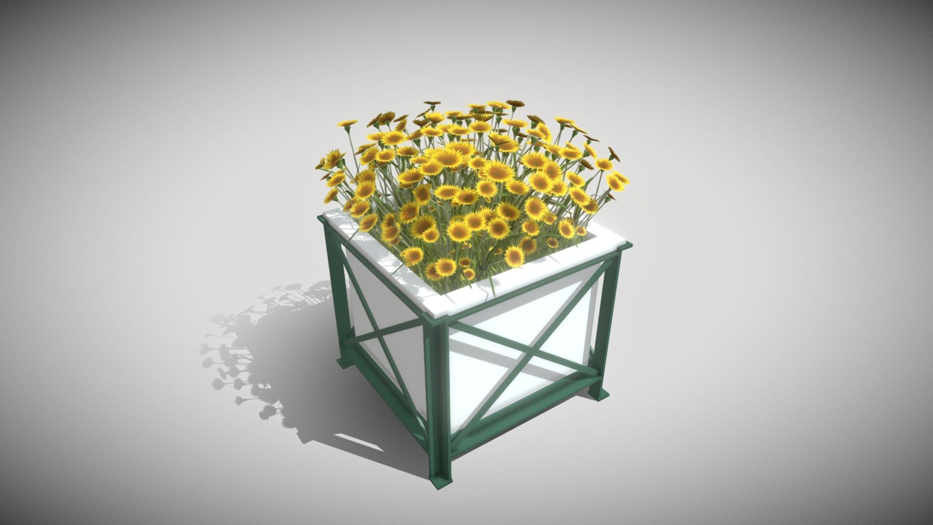 City Flower Pot Sunflowers - deep3dsea