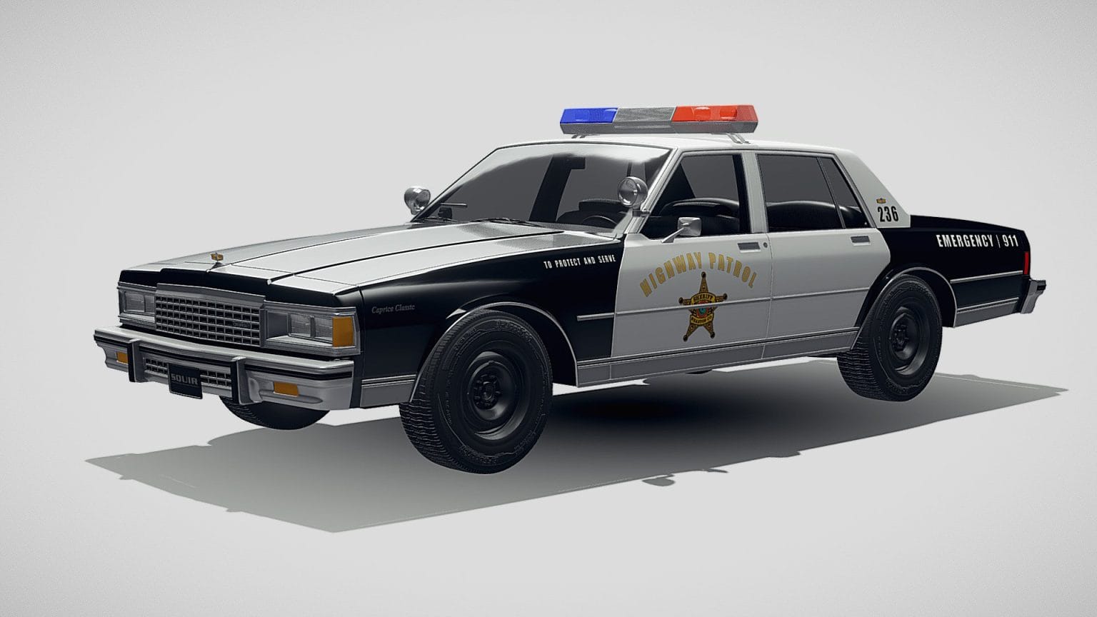 Classic Police Car 1978 - deep3dsea
