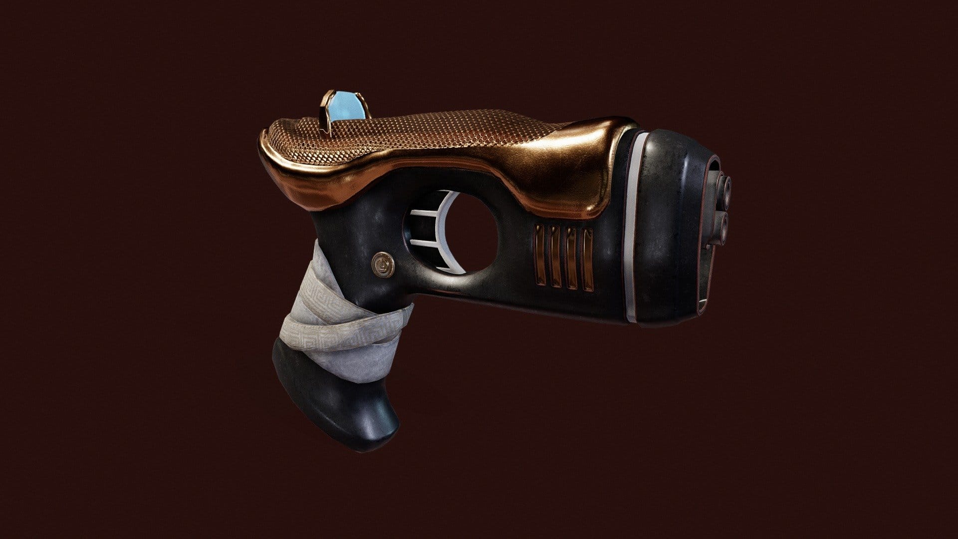 Cyberpunk baroque gun - deep3dsea