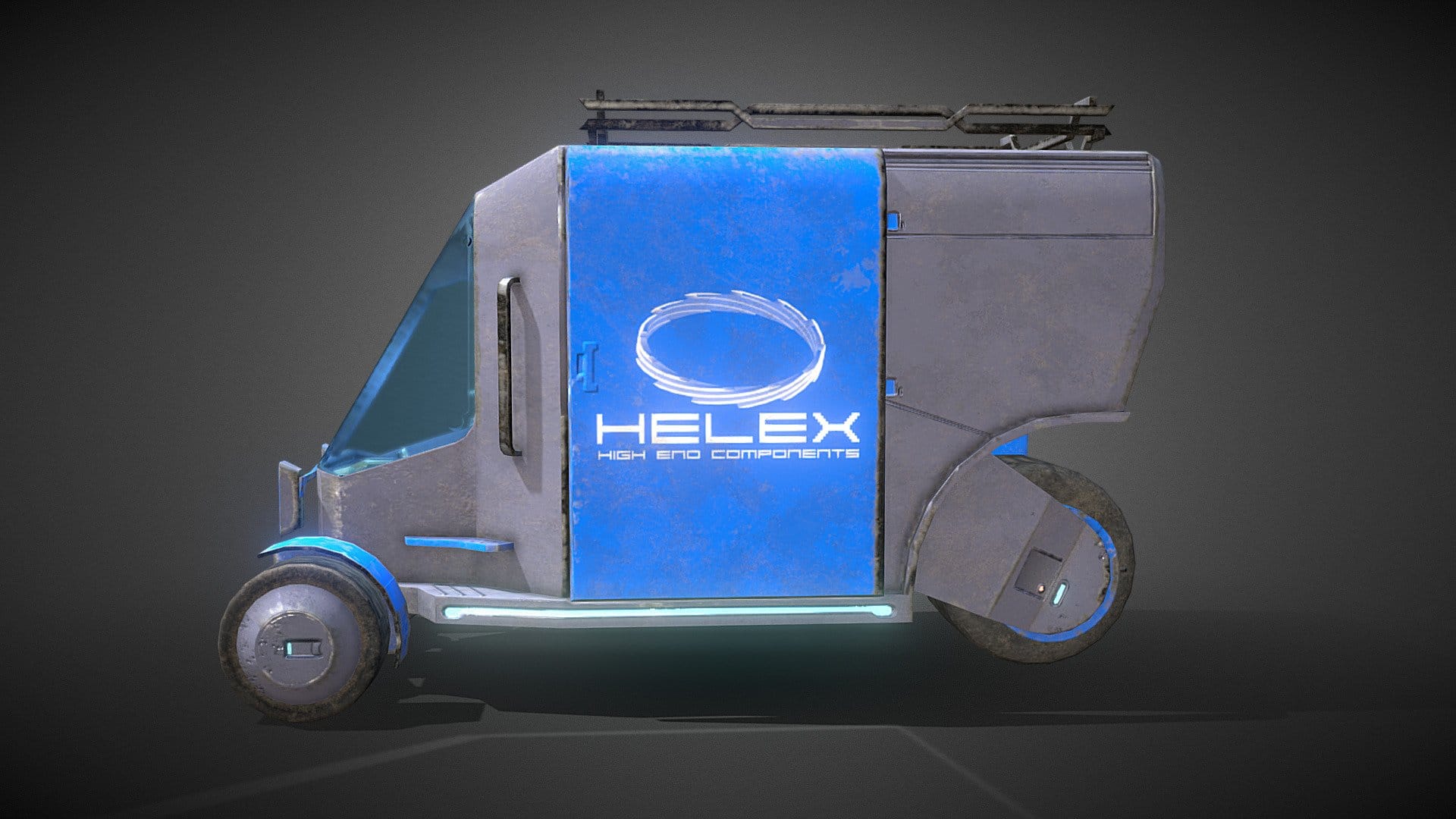 Cyberpunk delivery vehicle - Helex - deep3dsea