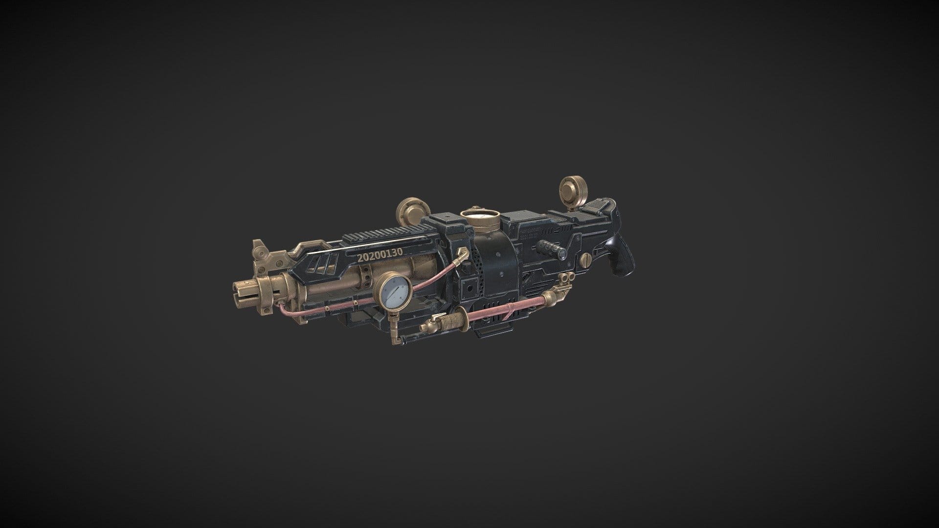 Cyberpunk Gun - deep3dsea
