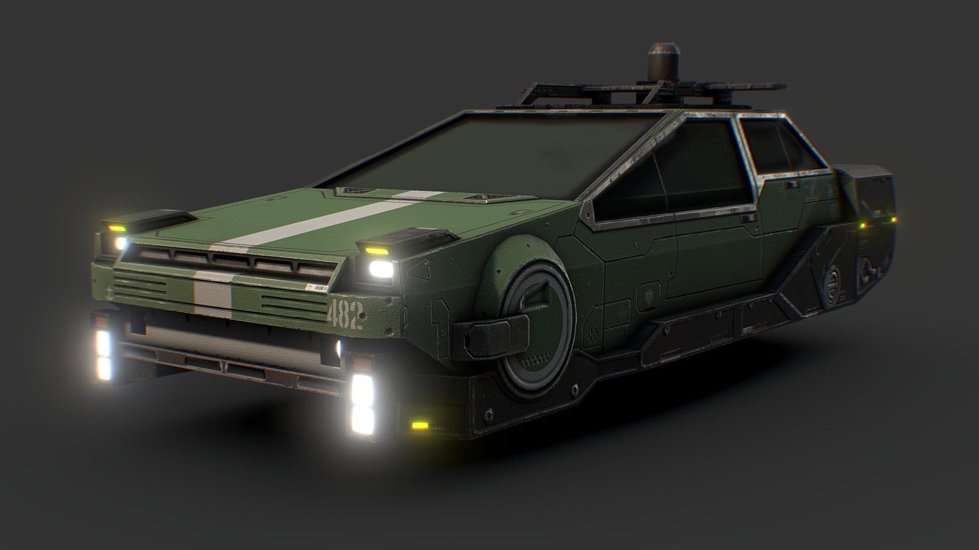Cyberpunk Hovercar - deep3dsea