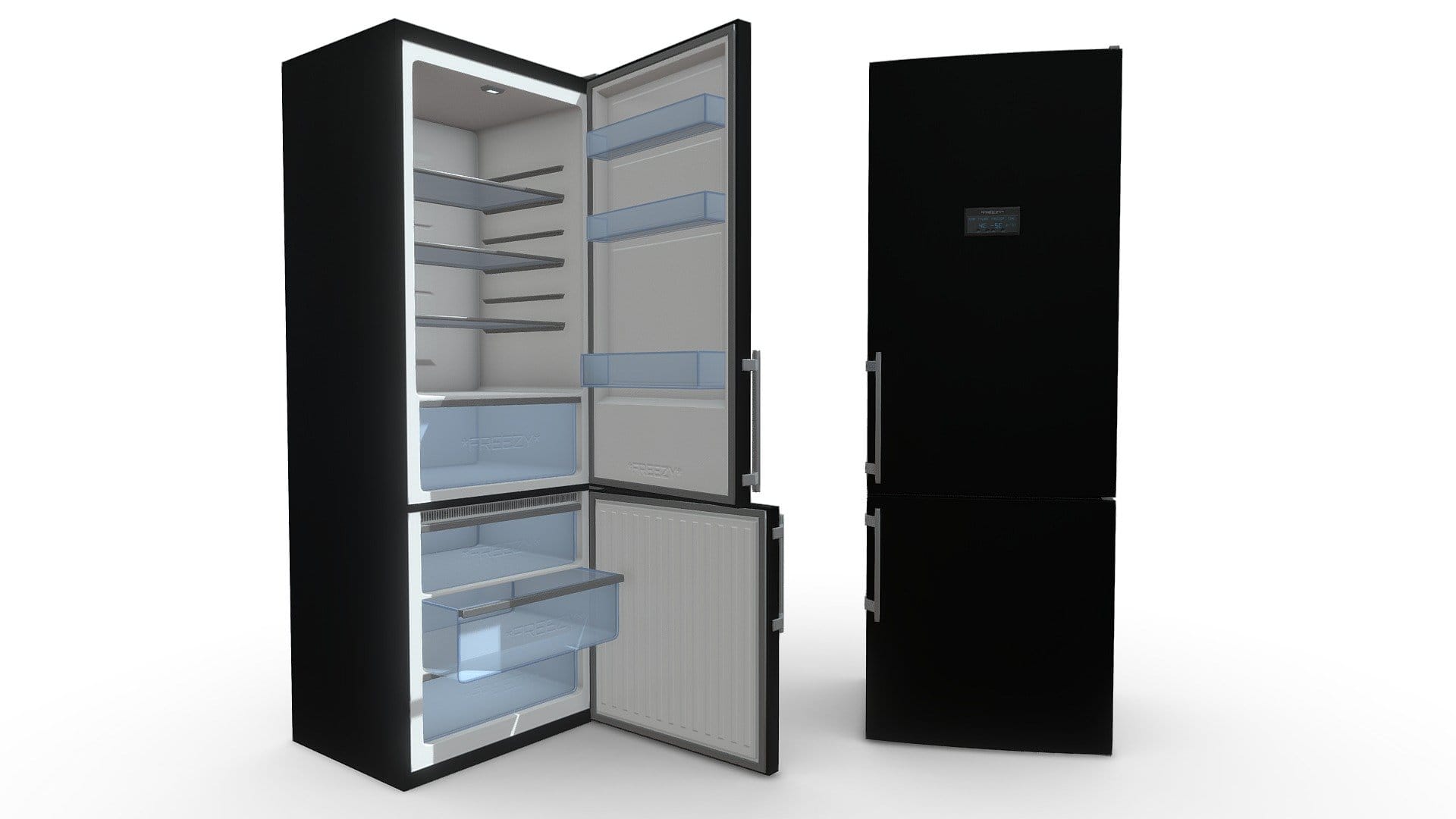 Modern Refrigerator Black - Updated for 2021 - deep3dsea