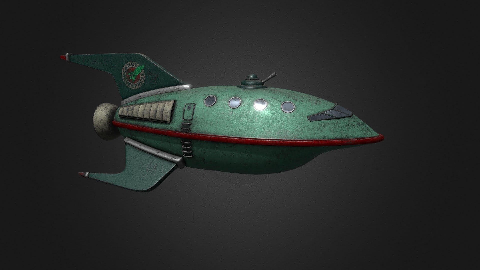 Planet Express Spaceship - deep3dsea
