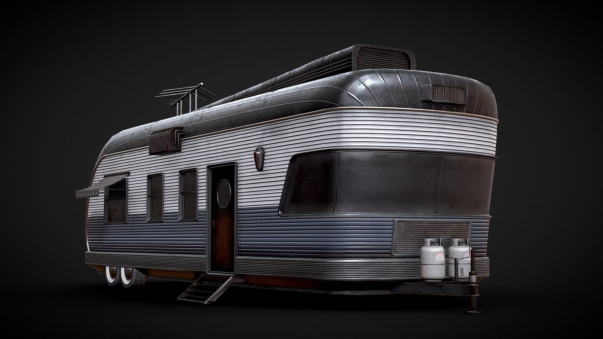 Download Retro Trailer 3d Model Deep3dsea