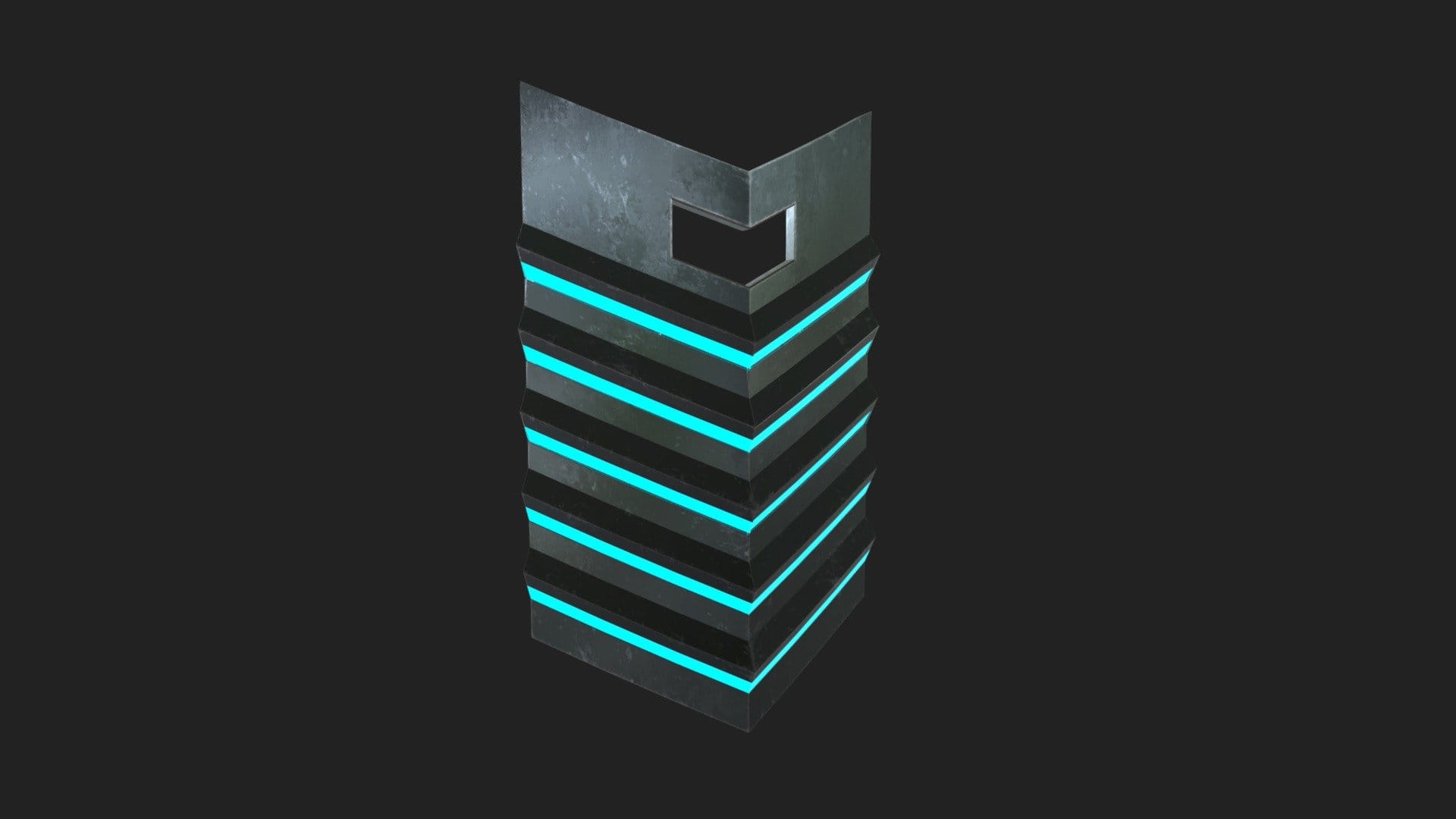 Sci-Fi Shield 3 Low-poly 3D model - deep3dsea