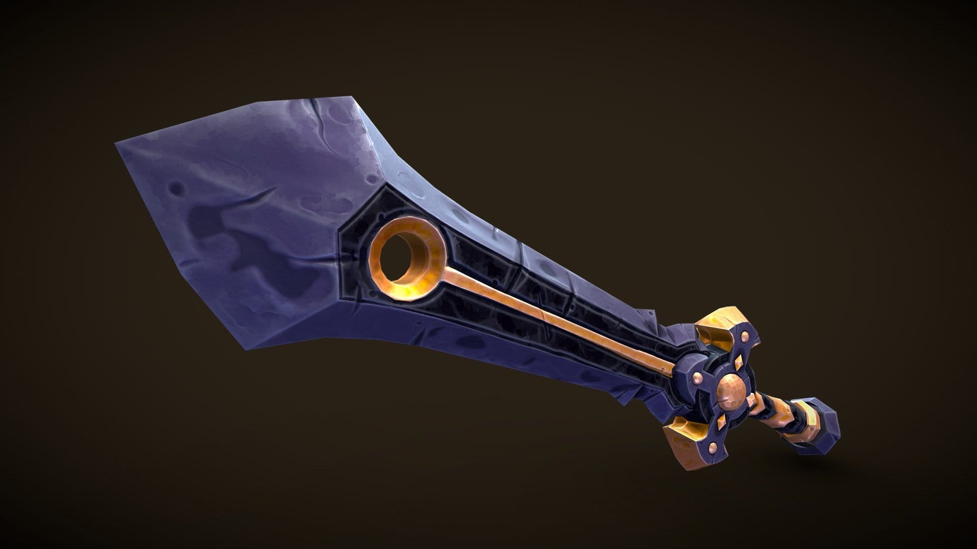 Stylized Obsidian Sword - deep3dsea