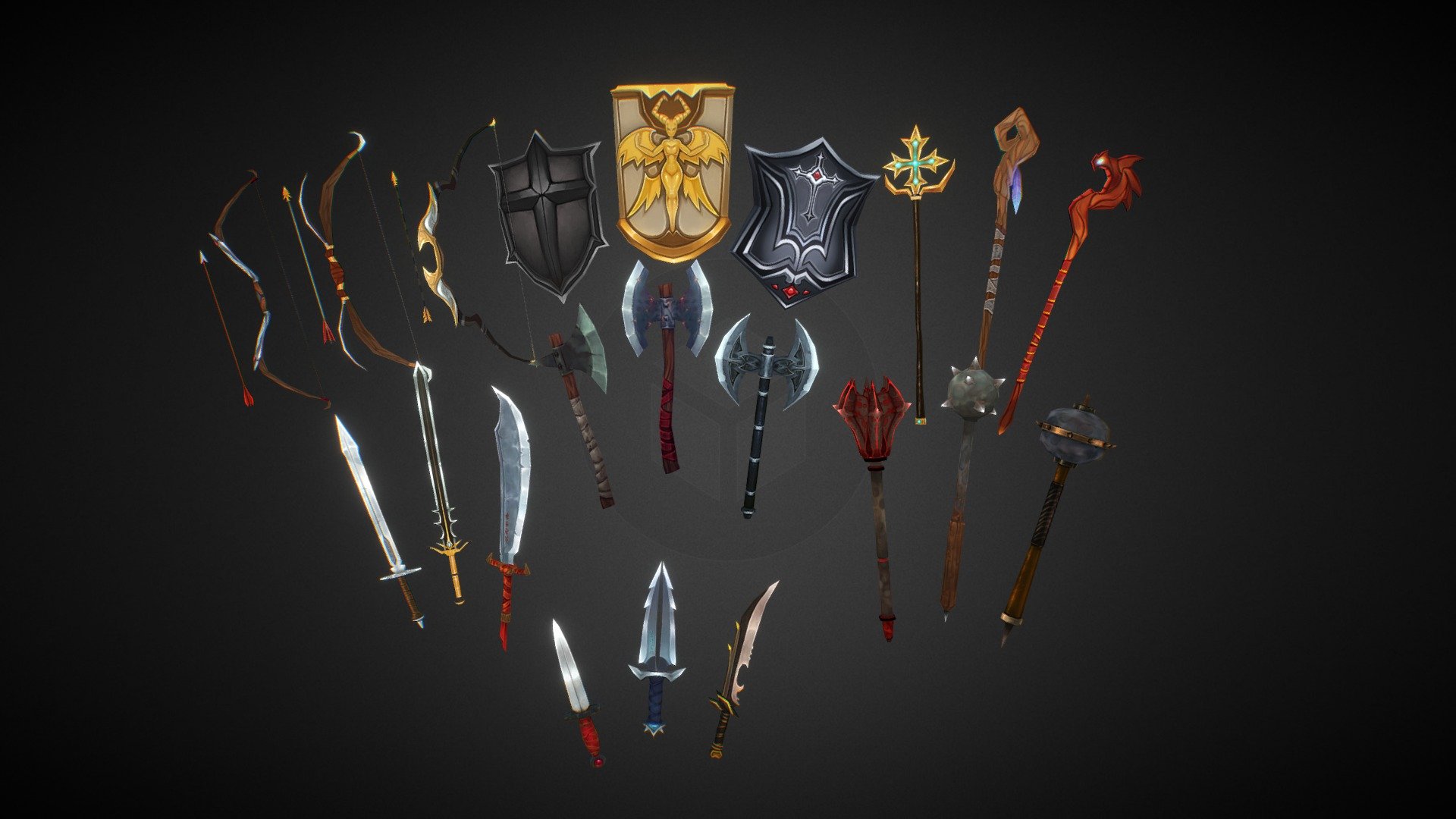 24 Fantasy Weapons - deep3dsea