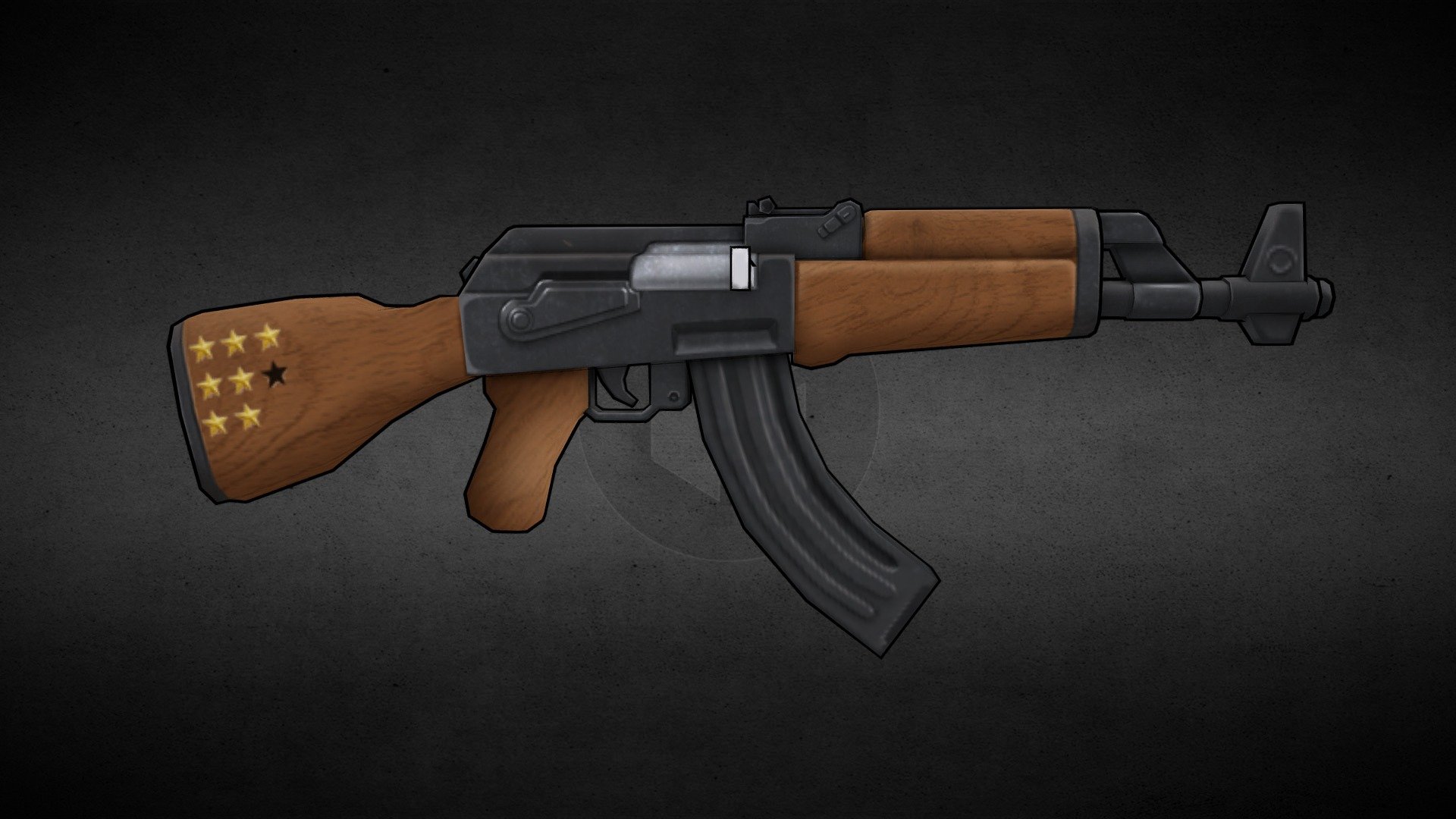 Download 【A series of Mini Weapon】AK-47 3D Model | deep3dsea