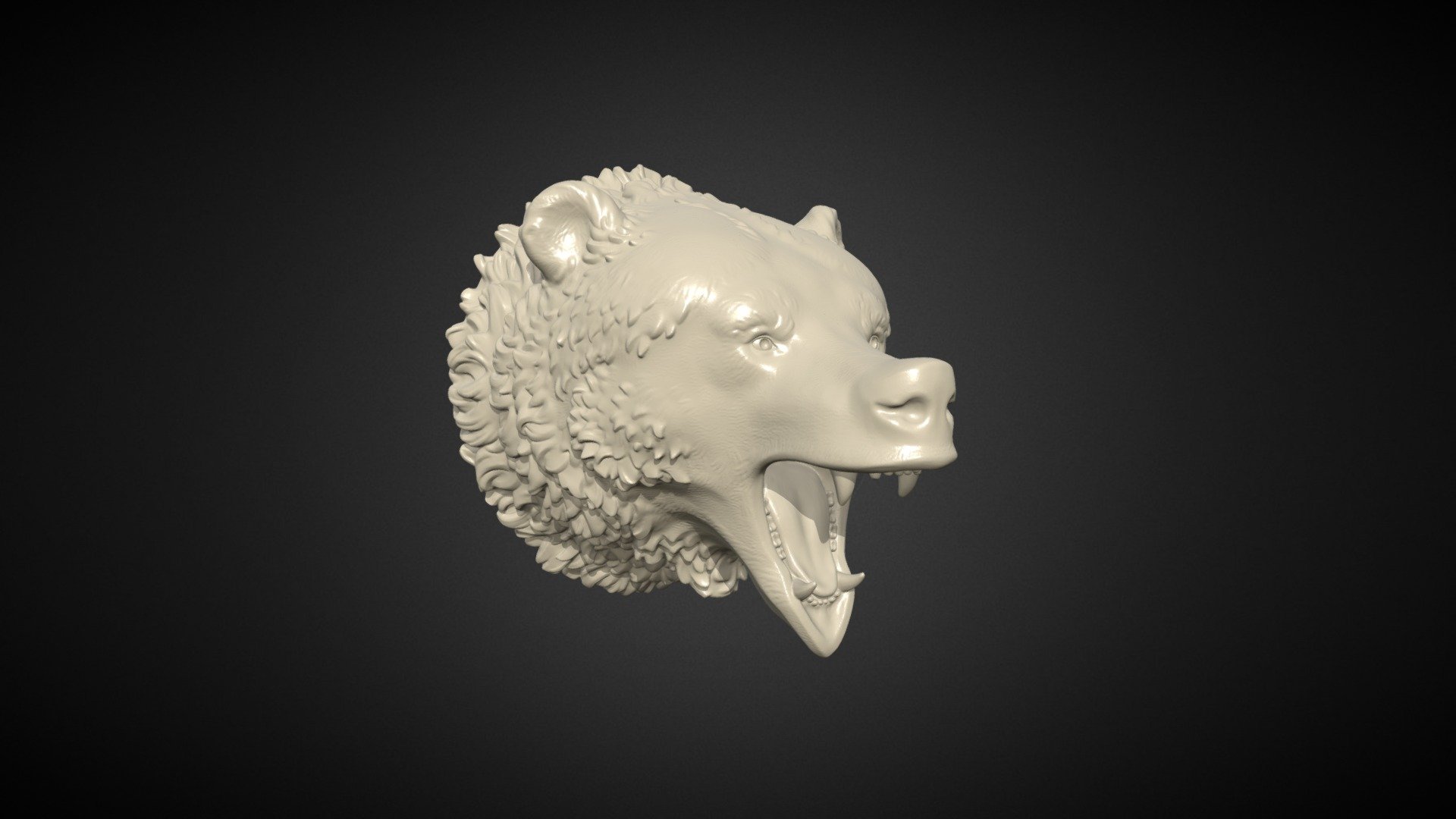 Bear Grizzly Head - deep3dsea