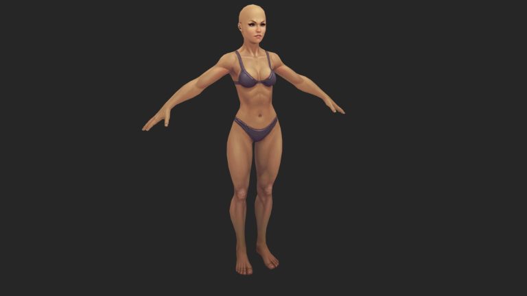 Female warrior base model - deep3dsea