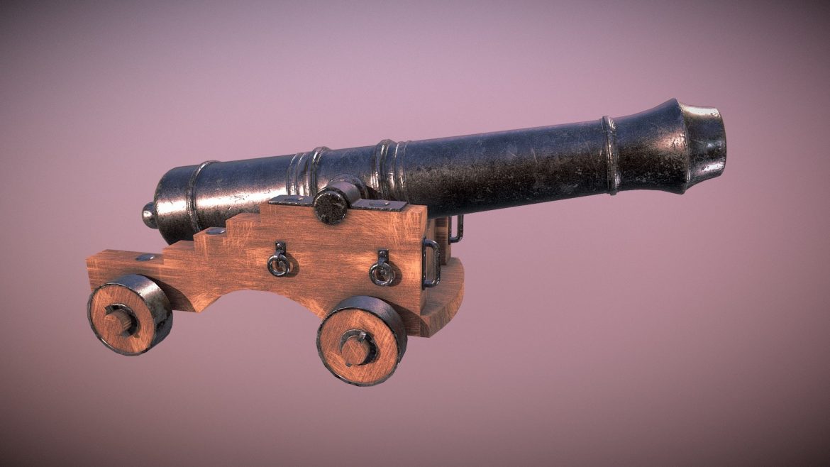 Gun Of Ships PBR Low poly - deep3dsea