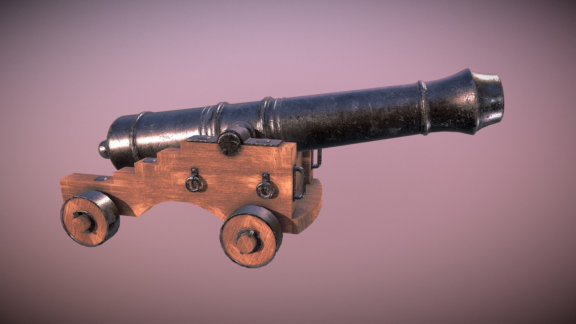 Gun Of Ships PBR Low poly - deep3dsea