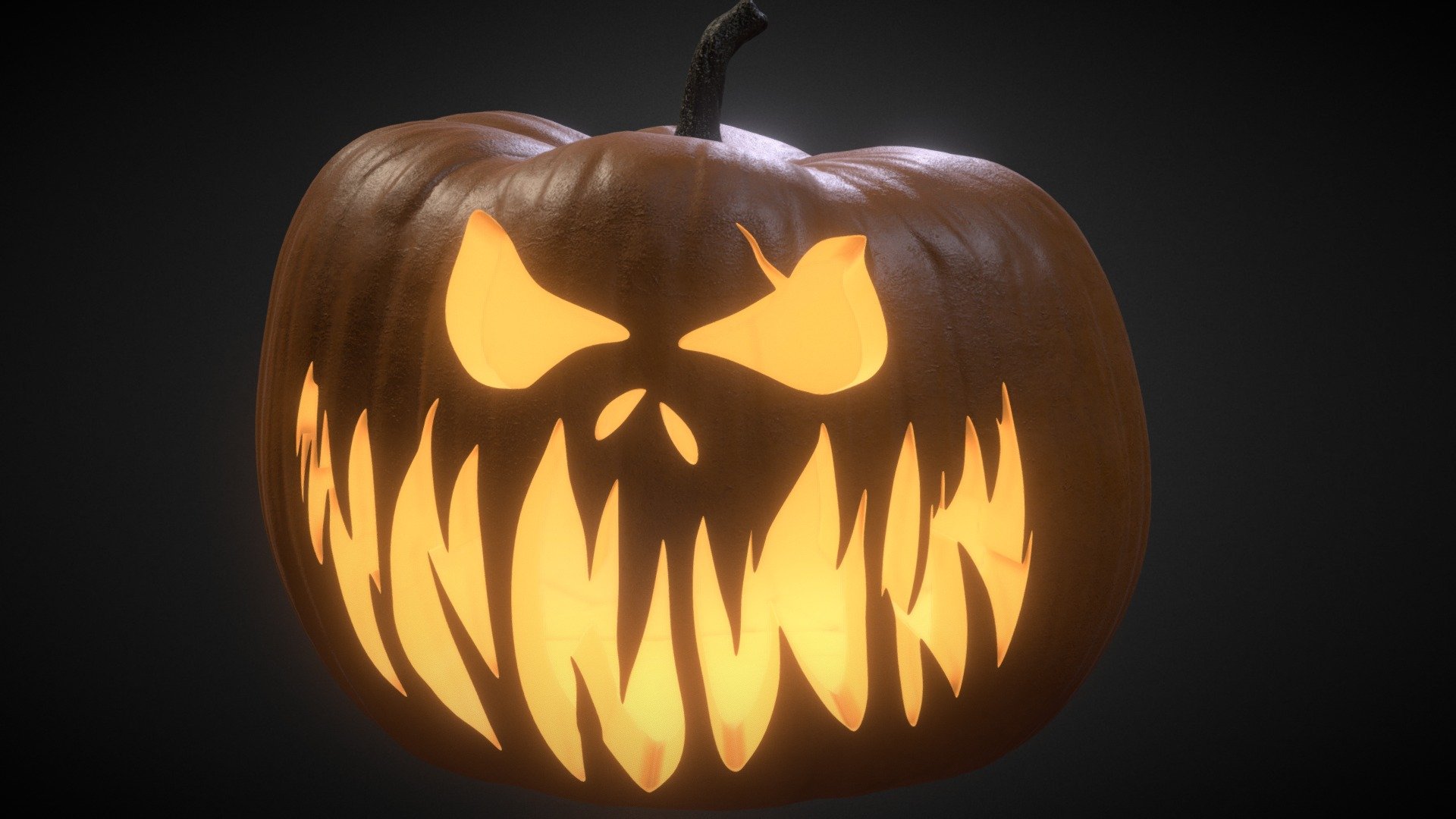 Halloween Pumpkin - Jack-o-lantern 2 - deep3dsea