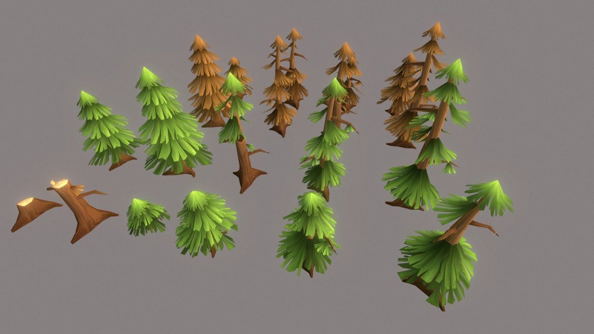 HandPainted Pine Pack - deep3dsea