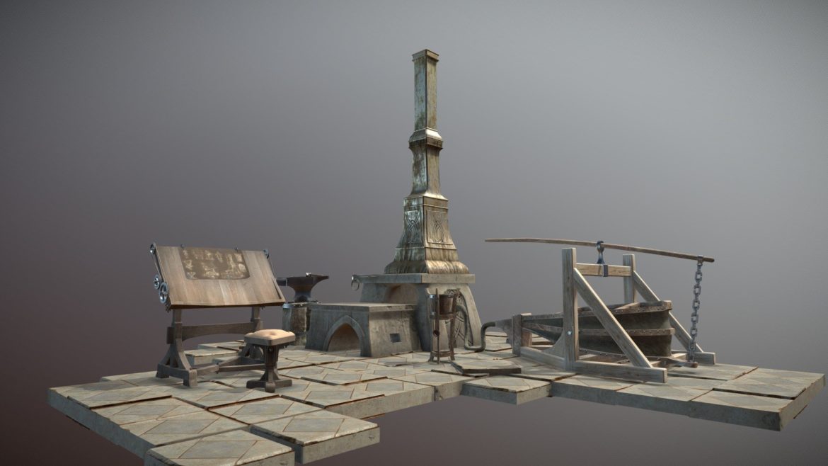 Haunted forge (animated) - deep3dsea