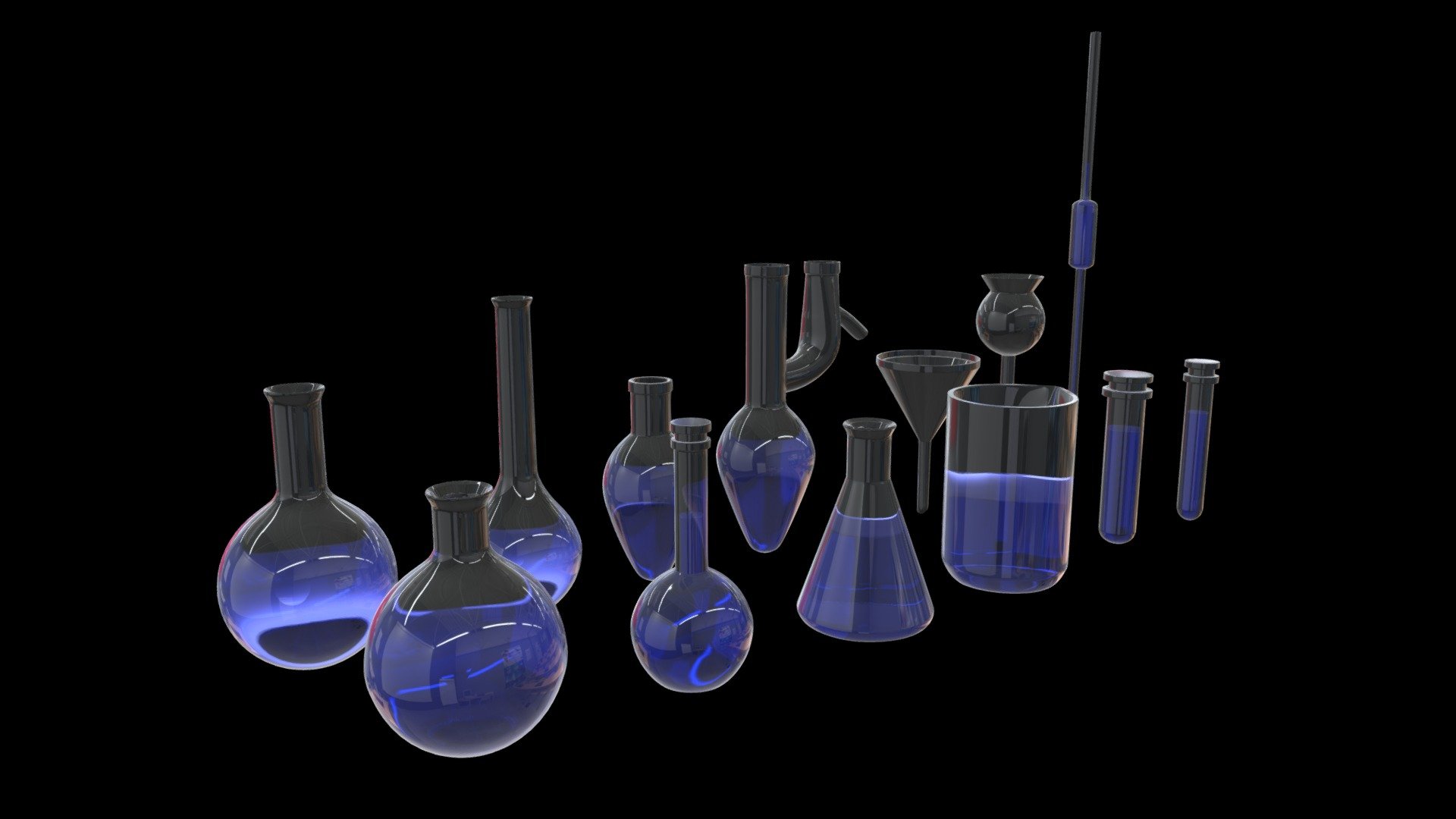 Laboratory Glassware Set - deep3dsea
