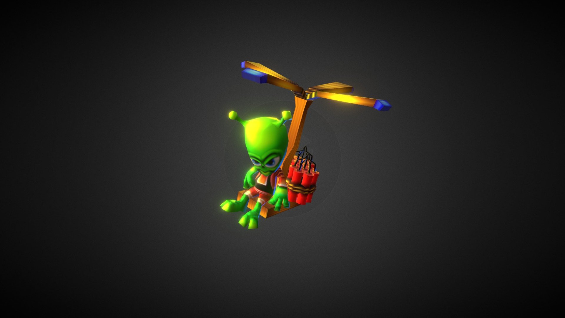 Lowpoly Alien Helicopter - deep3dsea