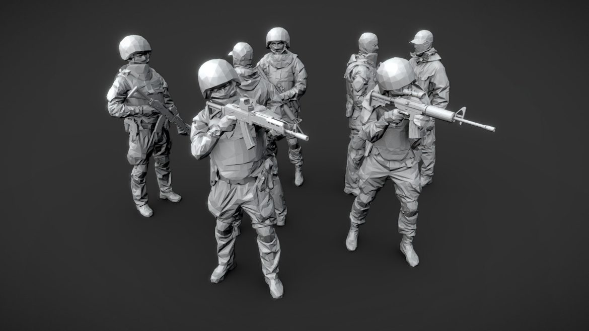 Lowpoly Special Forces - deep3dsea