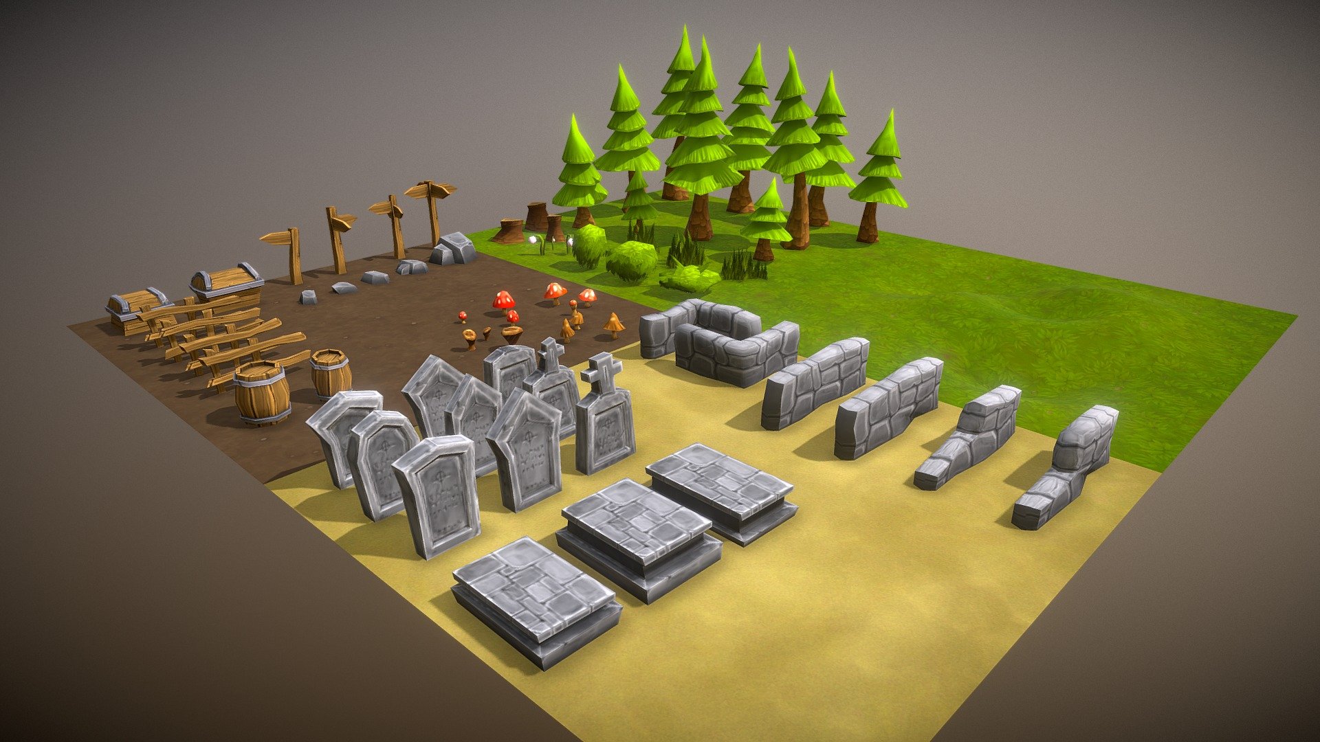 Lowpoly Toon Forest - deep3dsea