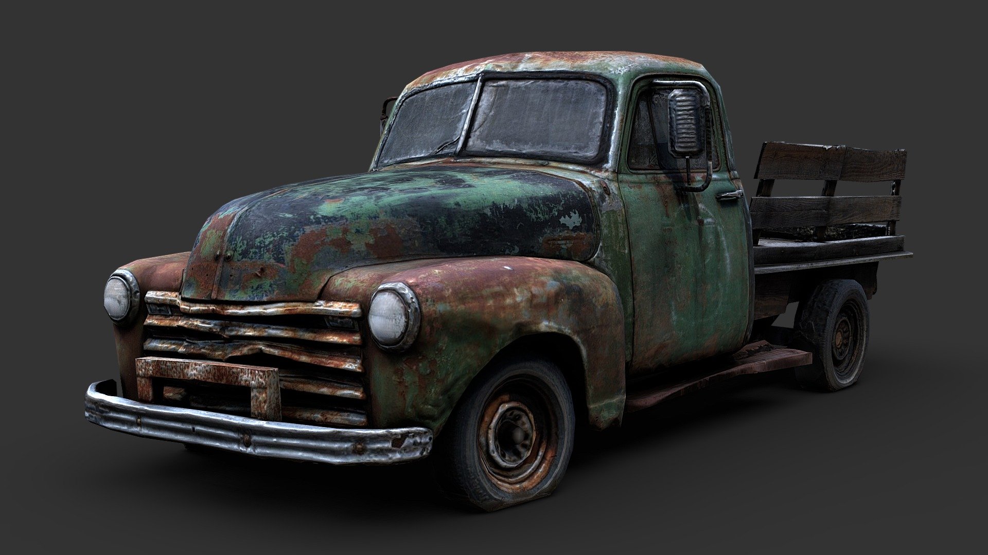 Old Truck (Gameready from Scan) - deep3dsea