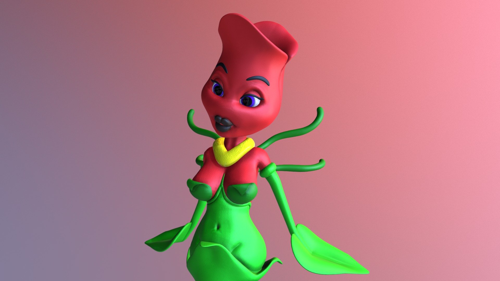 Rose - queen of the rose bed - deep3dsea