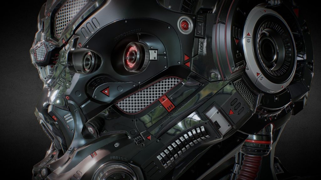 SCI-FI HELMET - RED DEVIL - Jonathan BENAINOUS - deep3dsea