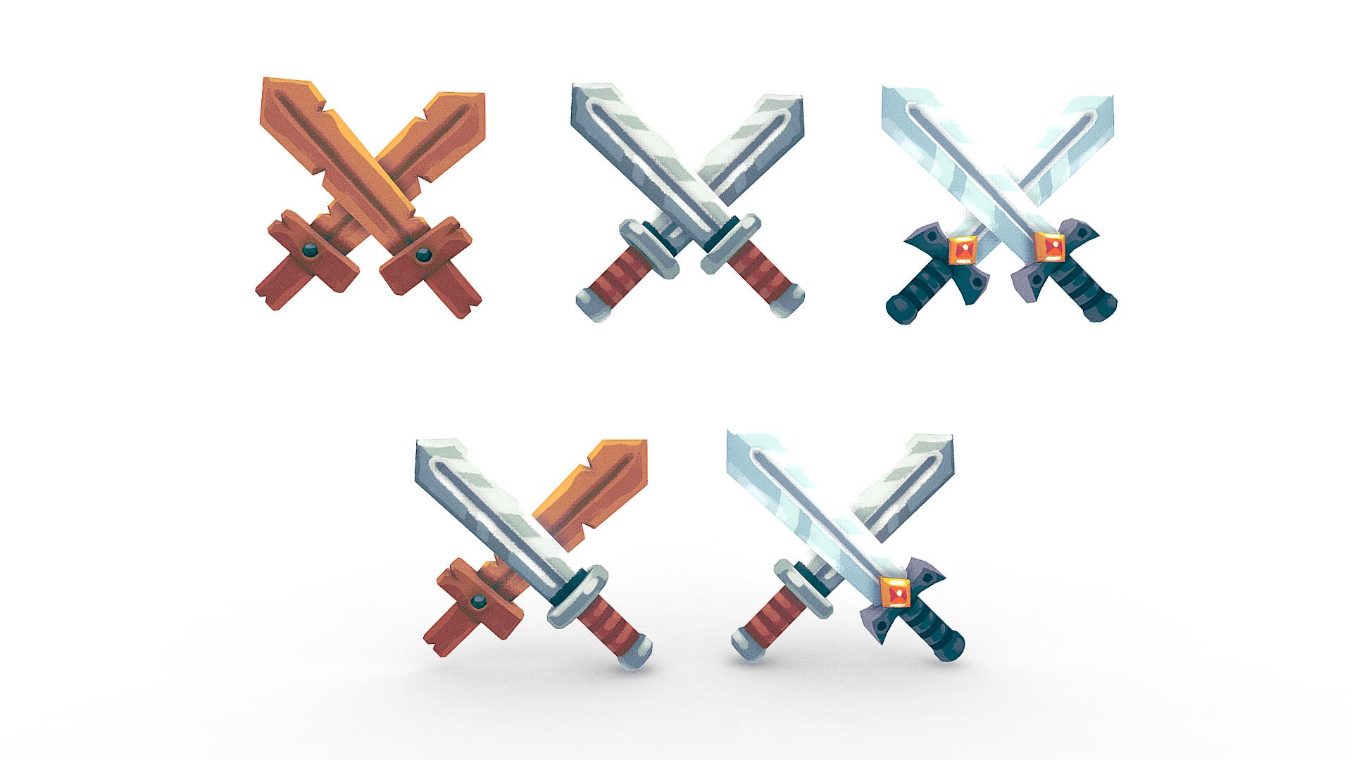 Weapon Set Lowpoly - deep3dsea