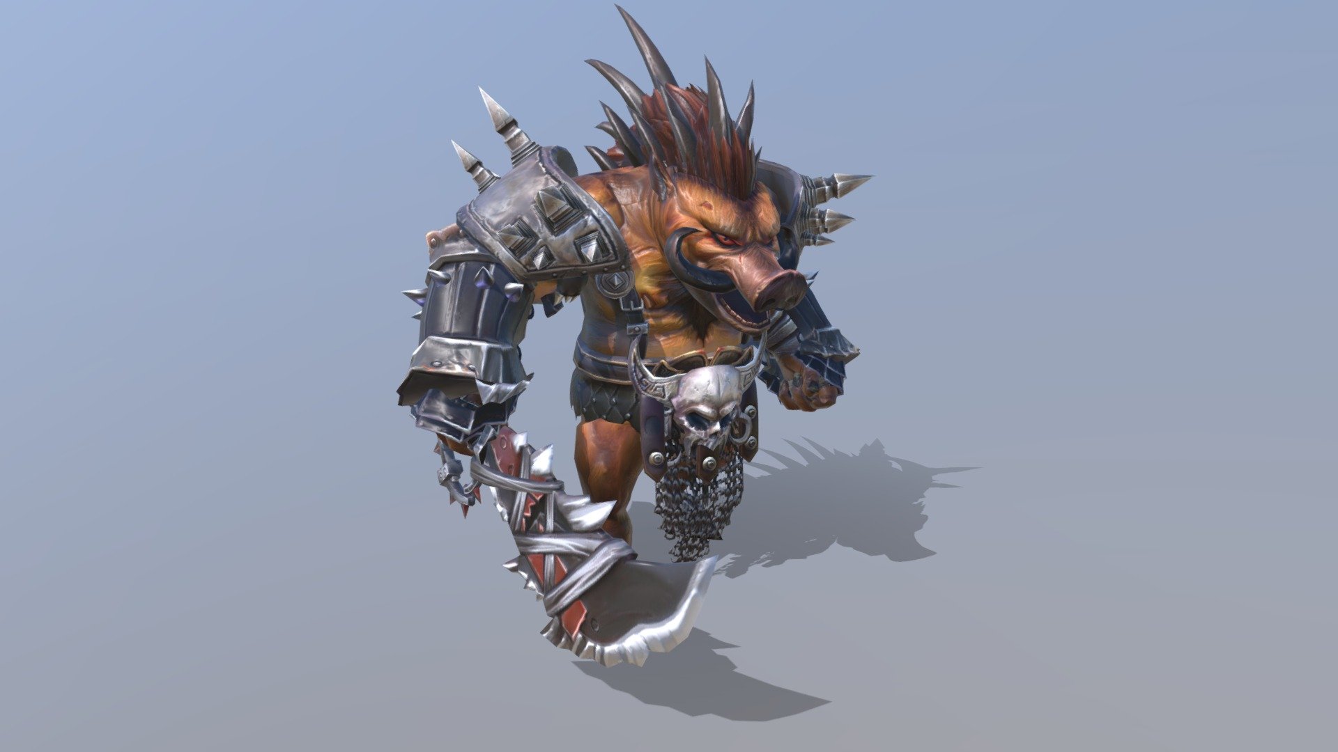 Wild Boar Pig Warrior - deep3dsea