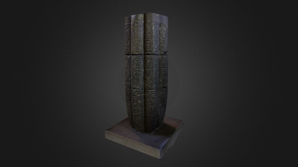 Download Grey granite papyrus-column (lower section) 3D Model | deep3dsea