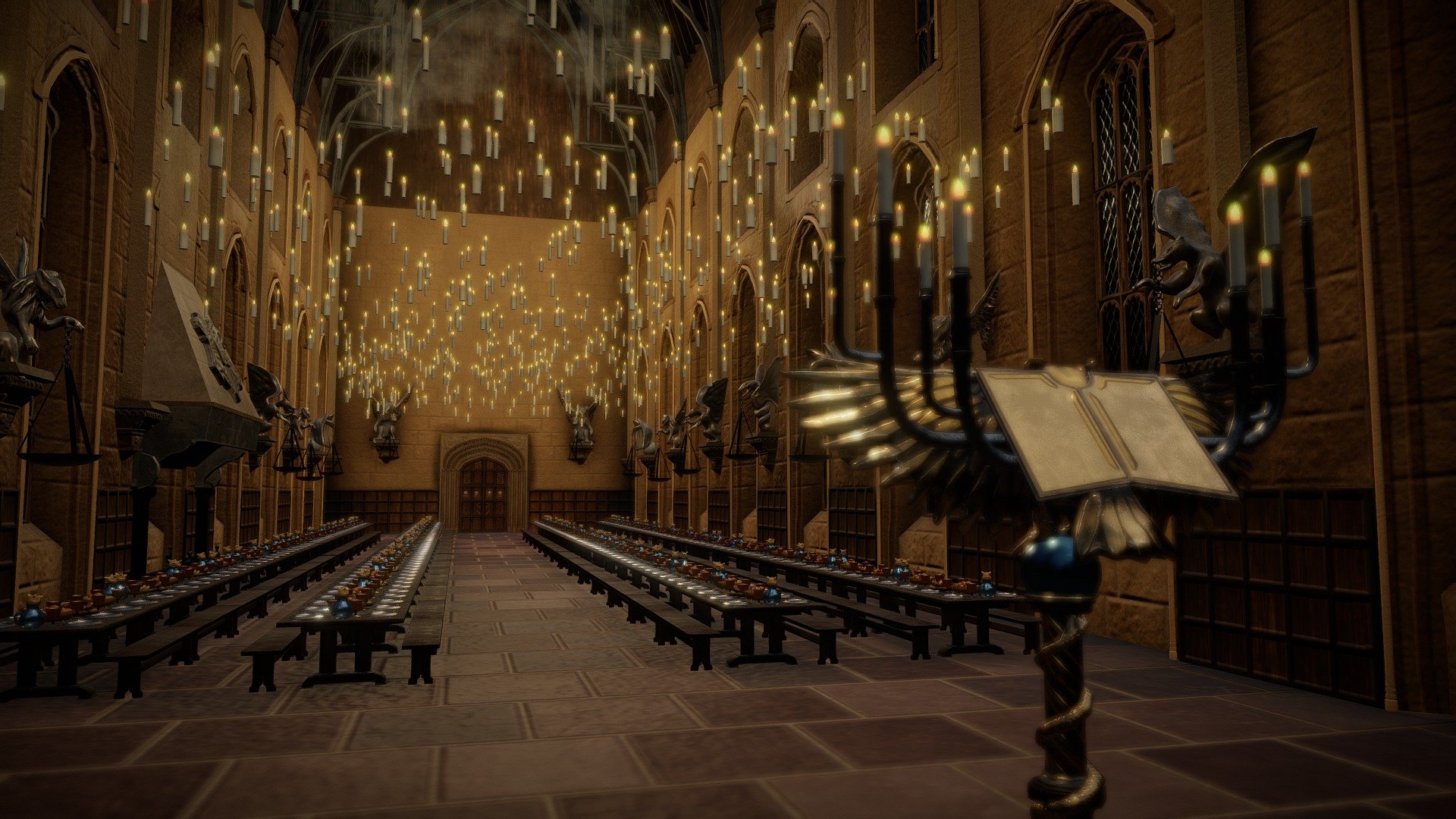 Harry Potter - Hogwarts great hall (Animated) - deep3dsea