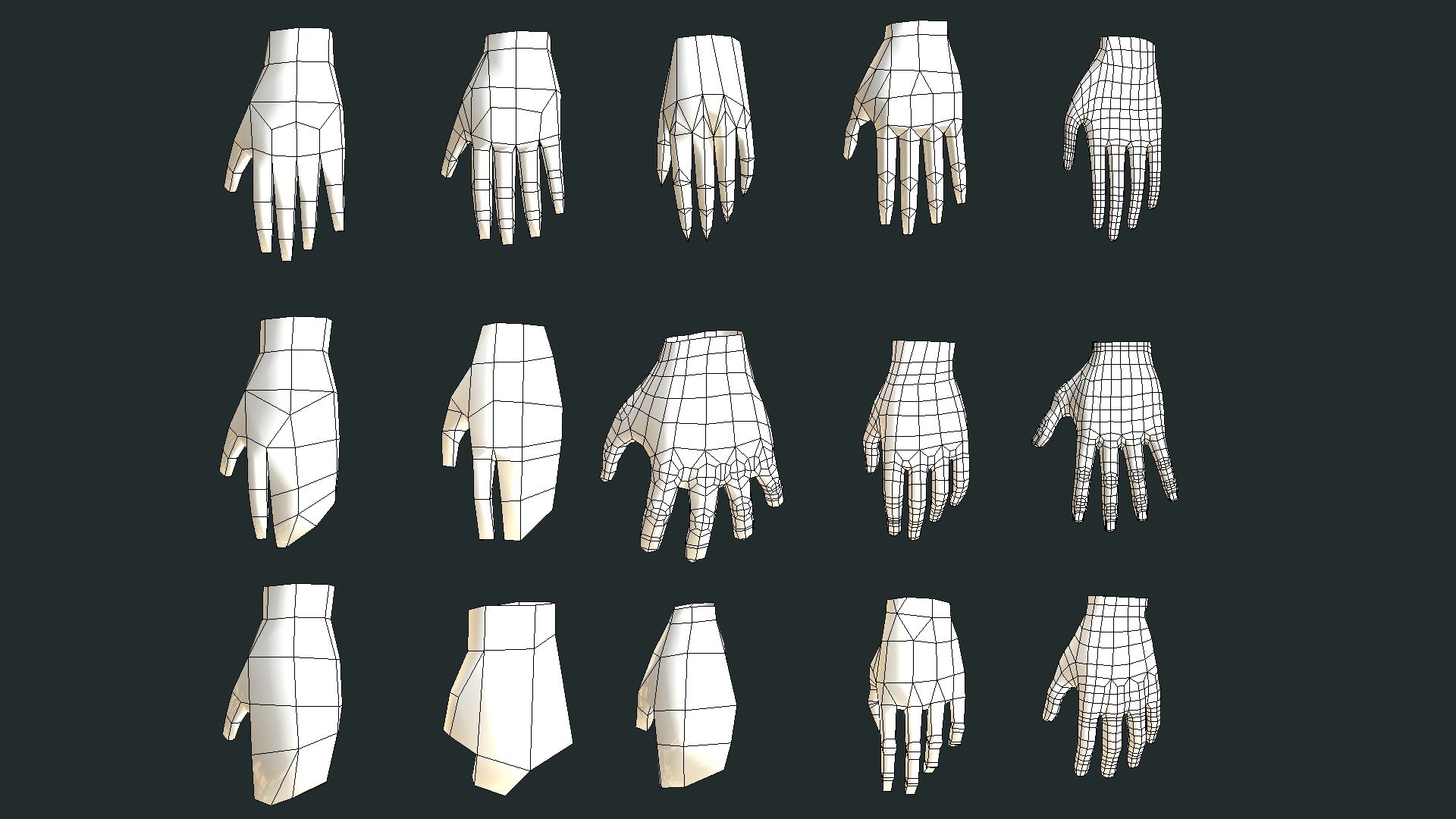 low poly hands - deep3dsea