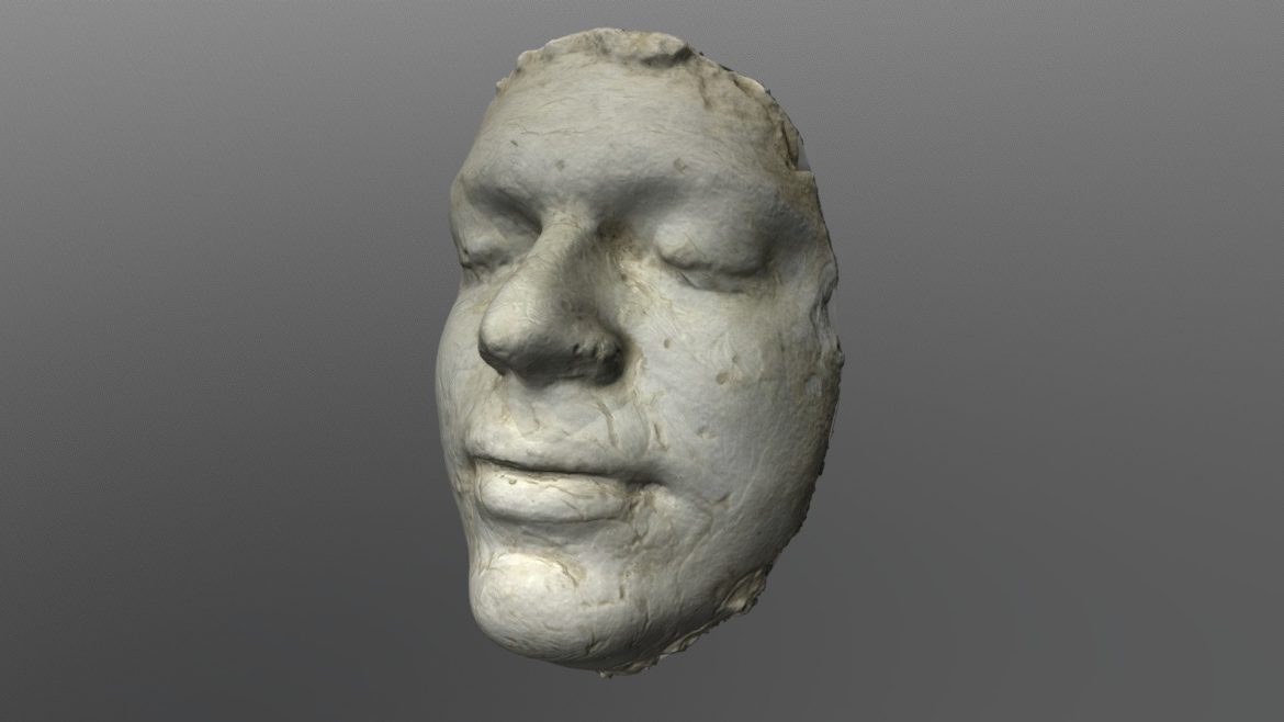 Plaster face cast of Scott Birch - deep3dsea