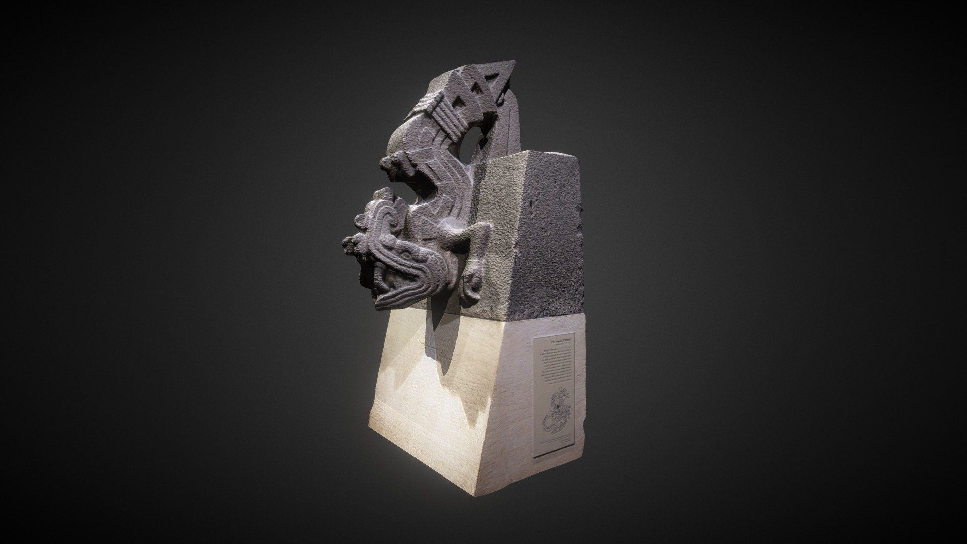 Download Stone figure of Xiuhcoatl (Fire Serpent) 3D Model | deep3dsea