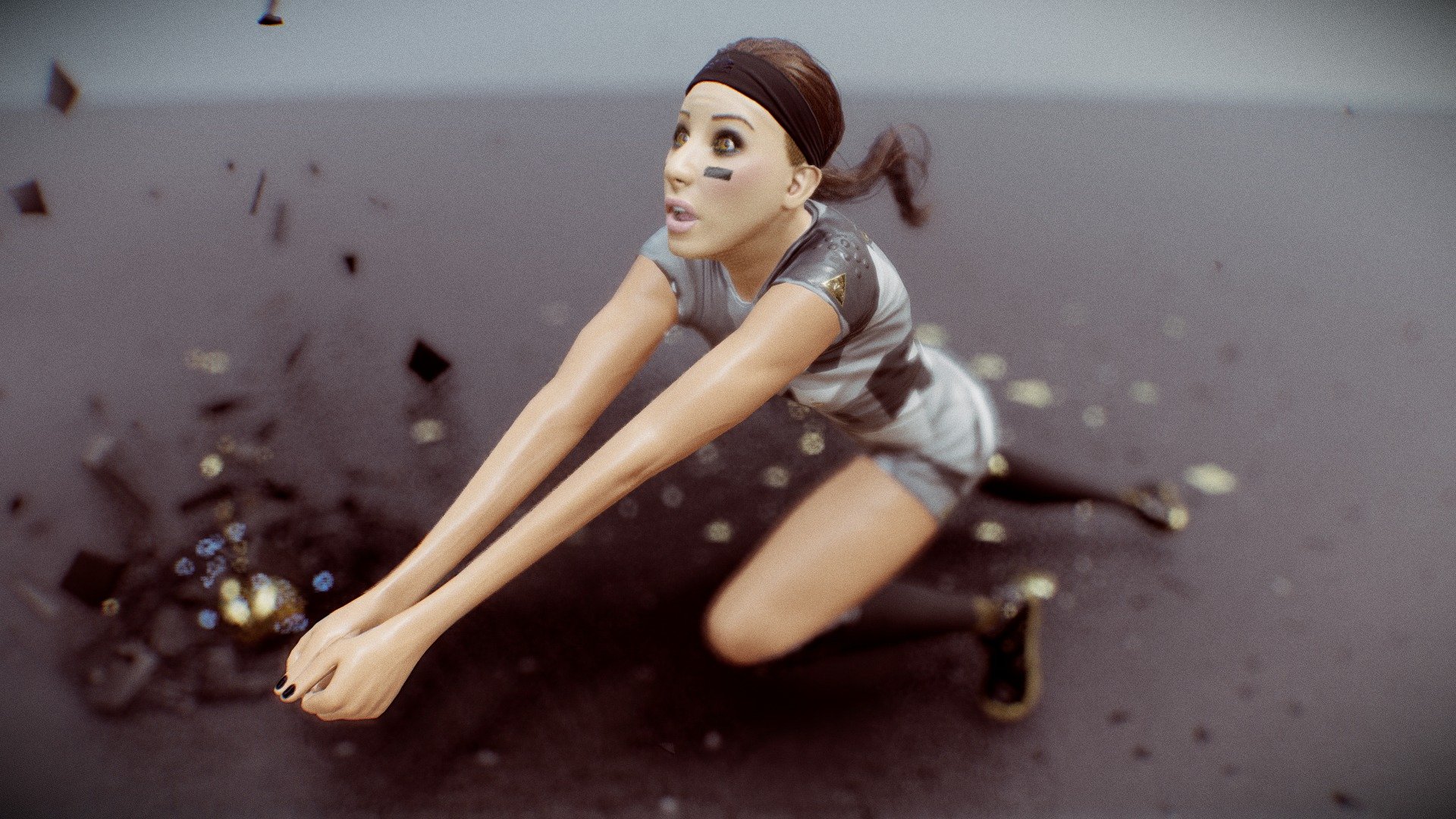 Urban volleyball player - deep3dsea