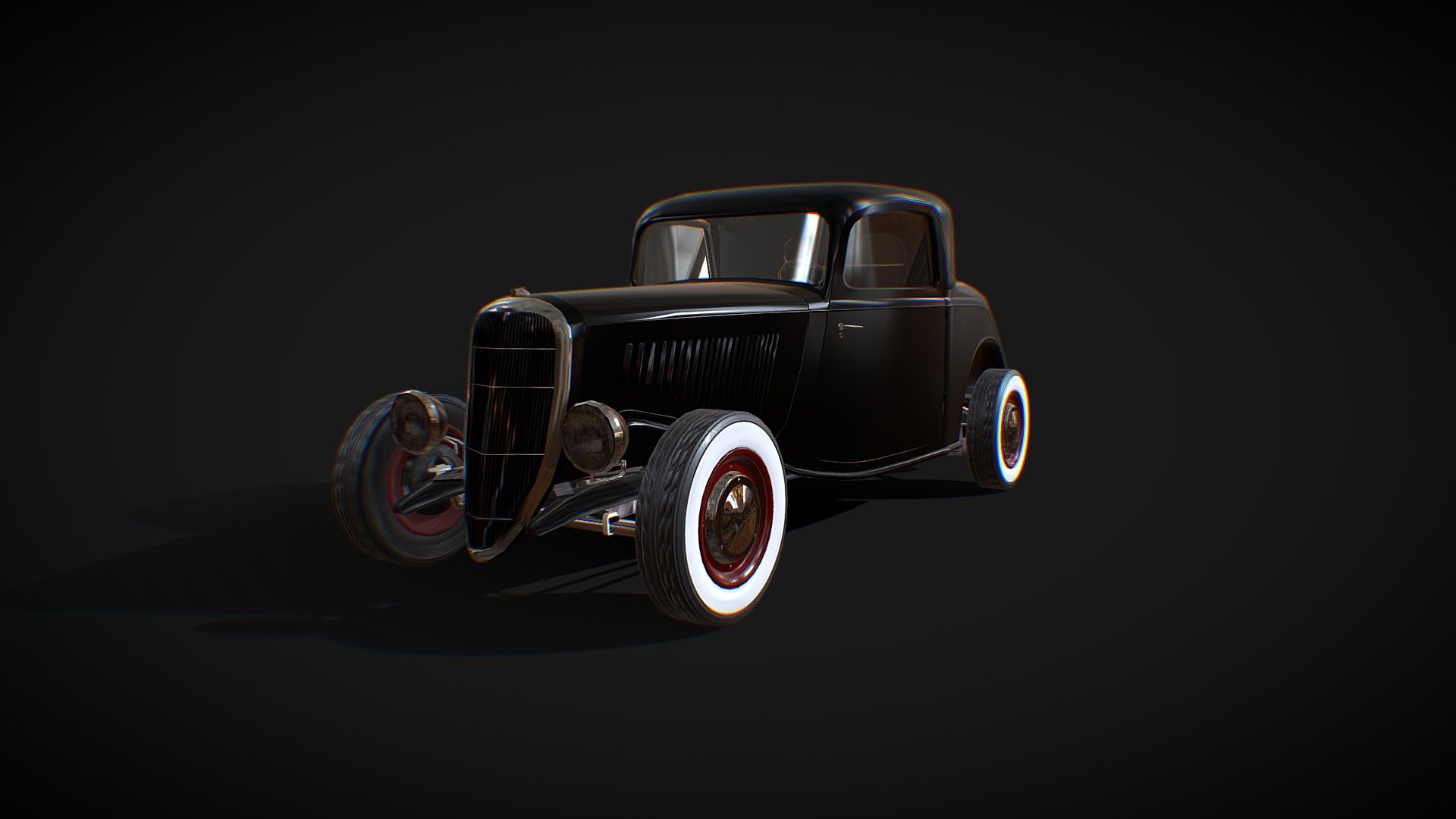 '33 Ford Hot rod - Low poly model - deep3dsea