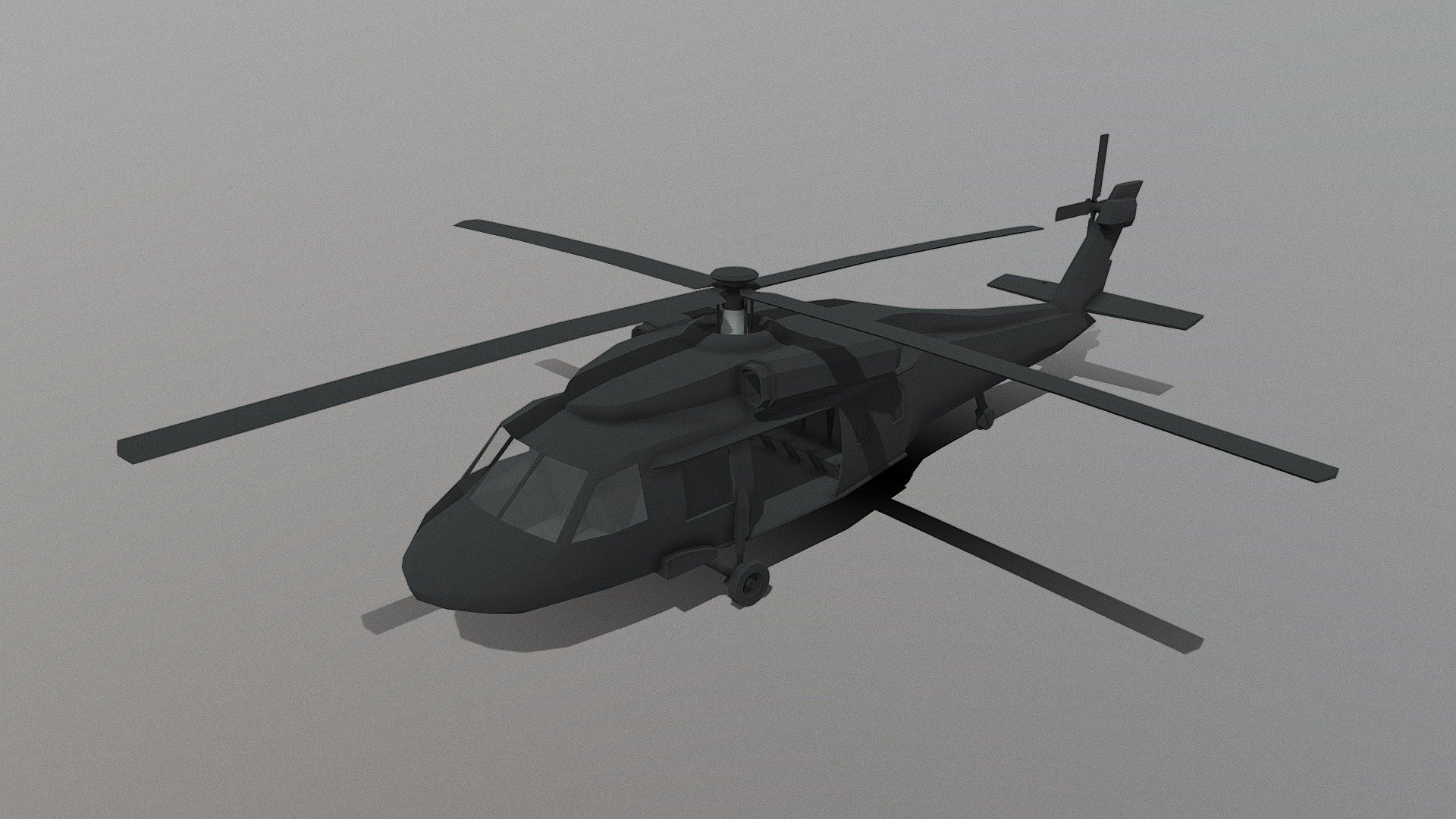 Black Hawk Low Poly - deep3dsea