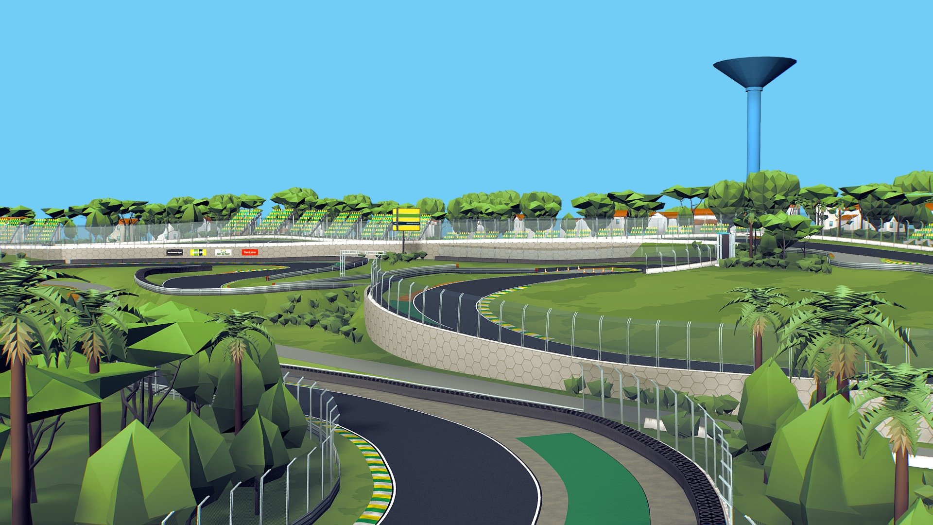 Cartoon Race Track Interlagos - deep3dsea